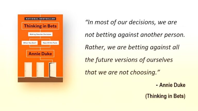 8 Lessons from Annie Duke’s book ‘Thinking In Bets’ for Decision-Making ...
